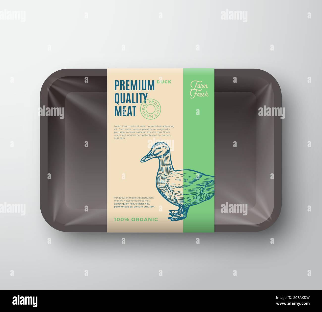 Premium Quality Duck Pack. Abstract Vector Poultry Plastic Tray ...
