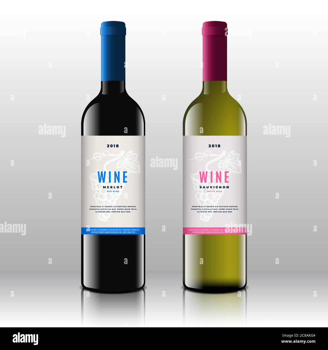 Bottles of cabernet sauvignon Stock Vector Images - Alamy