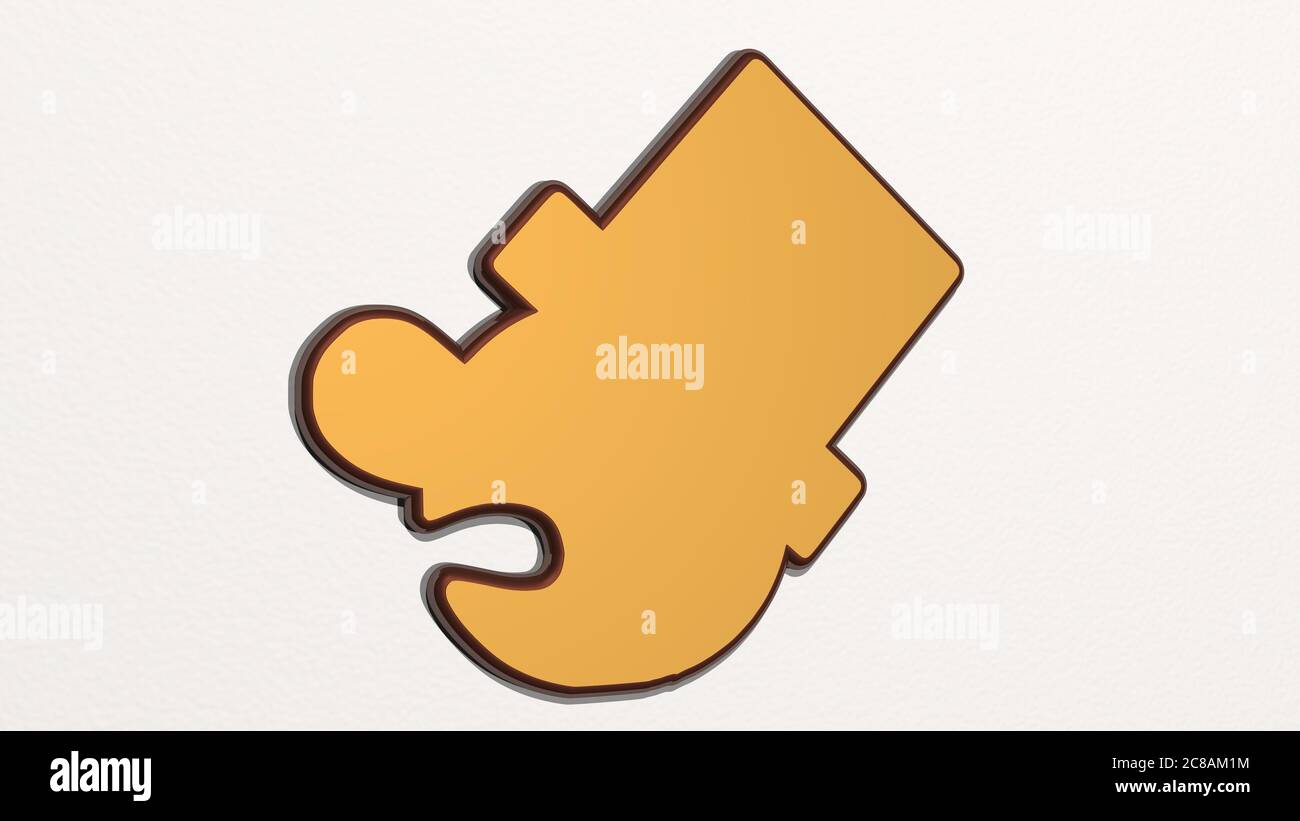 shouting made by 3D illustration of a shiny metallic sculpture on a ...