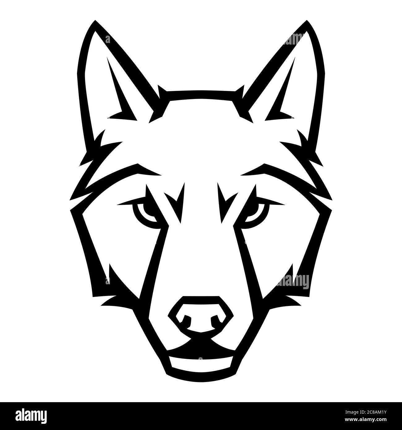 Mascot stylized wolf head Stock Vector Image & Art - Alamy