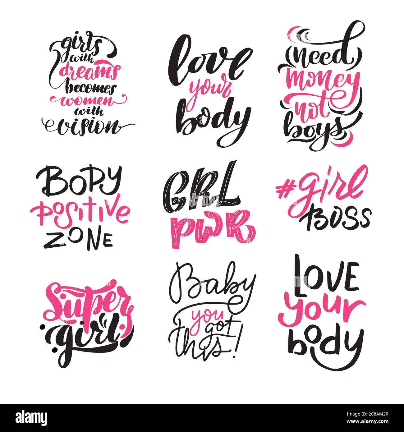 Vector calligraphy illustration isolated on white background Stock ...