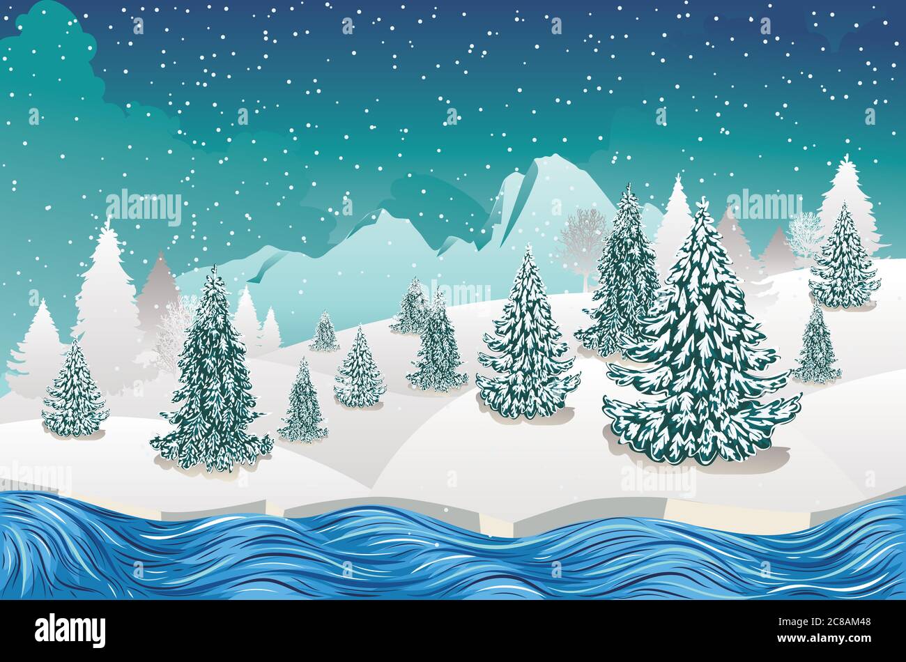 Winter Landscape Clipart