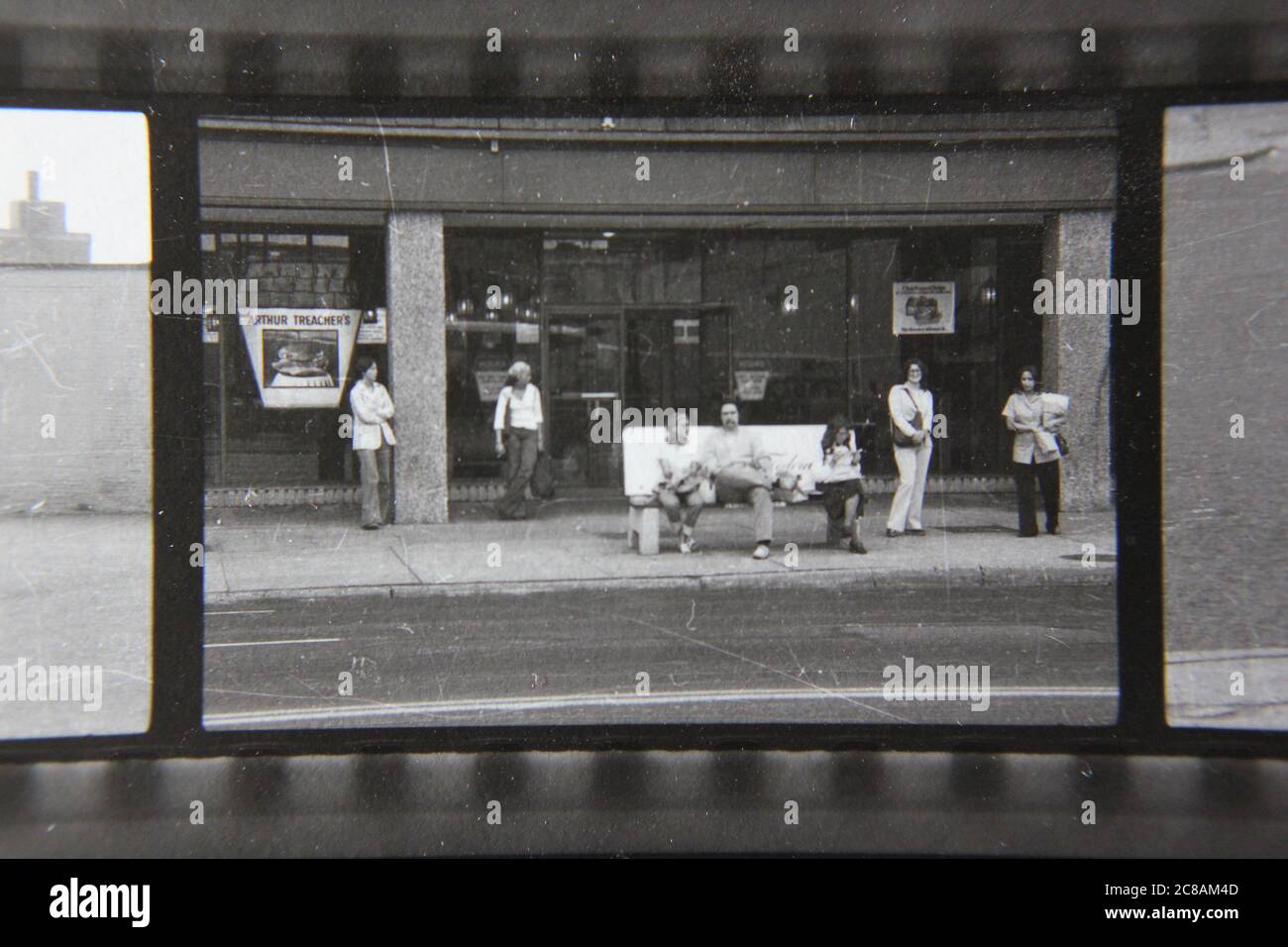 Fine 70s vintage contact print black and white photography of a crowd ...