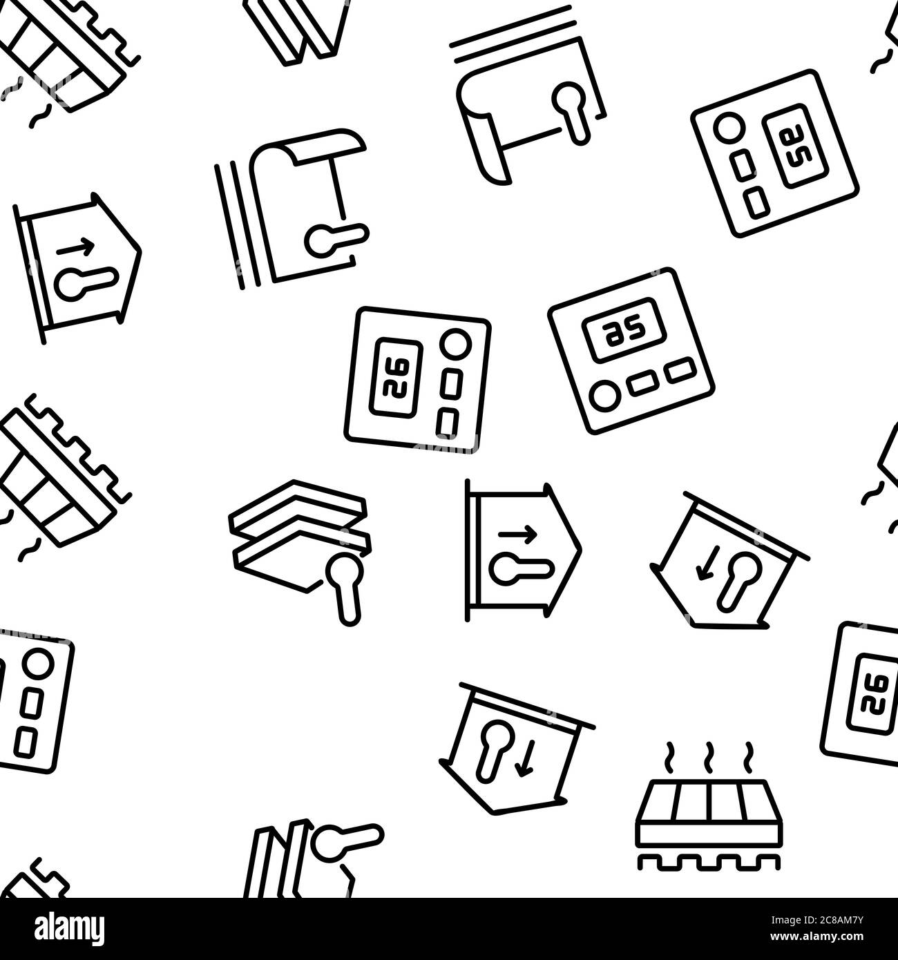 Heat Flooring Device Vector Seamless Pattern Stock Vector Image & Art ...