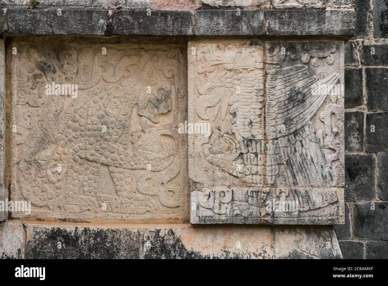 Stone sculptures chichen itza mexico hi-res stock photography and ...