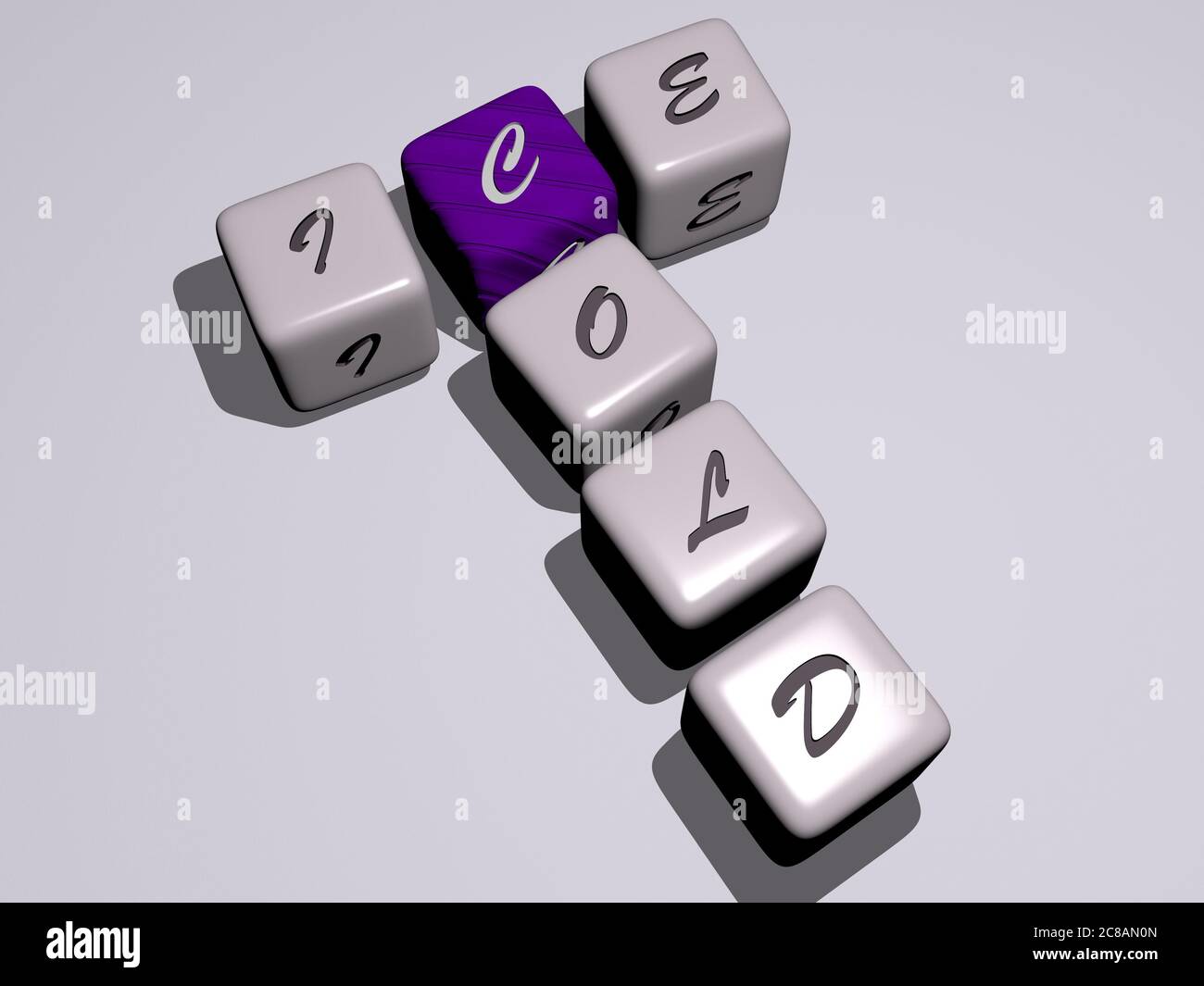 Winter: ice cold combined by dice letters and color crossing for the ...