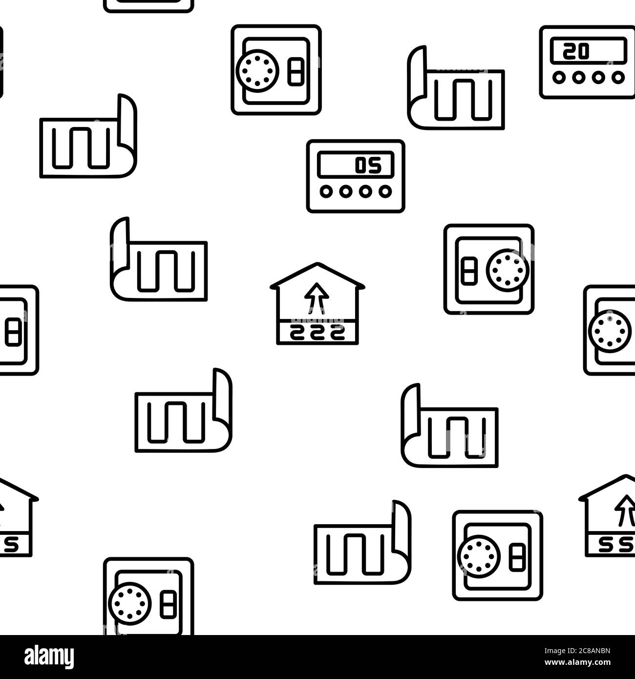 Heat Flooring Device Vector Seamless Pattern Stock Vector Image & Art ...