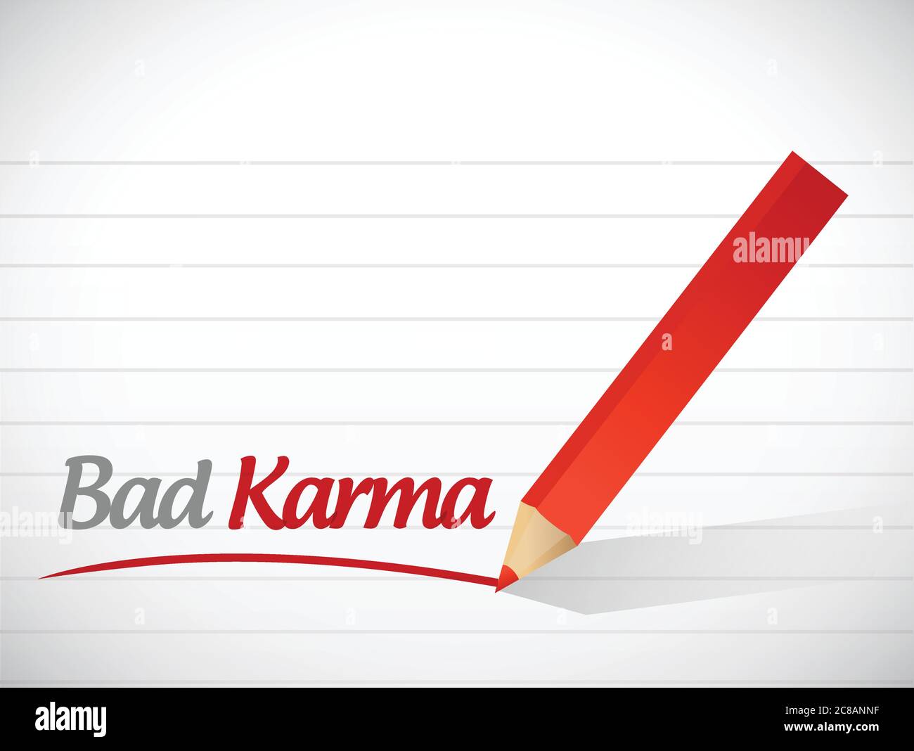 Bad karma message illustration design over a white background Stock ...