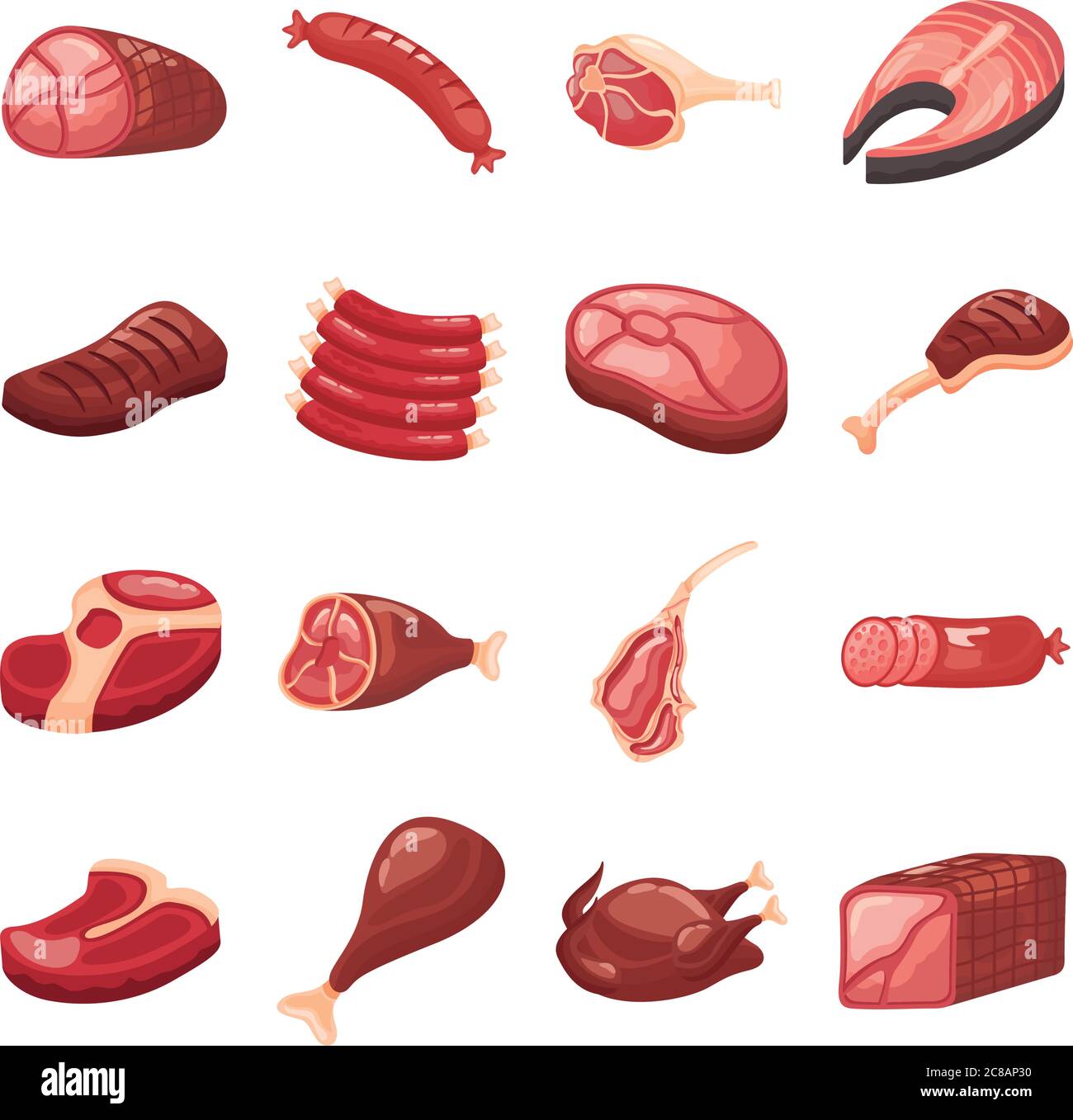 Boneless lamb Stock Vector Images - Alamy