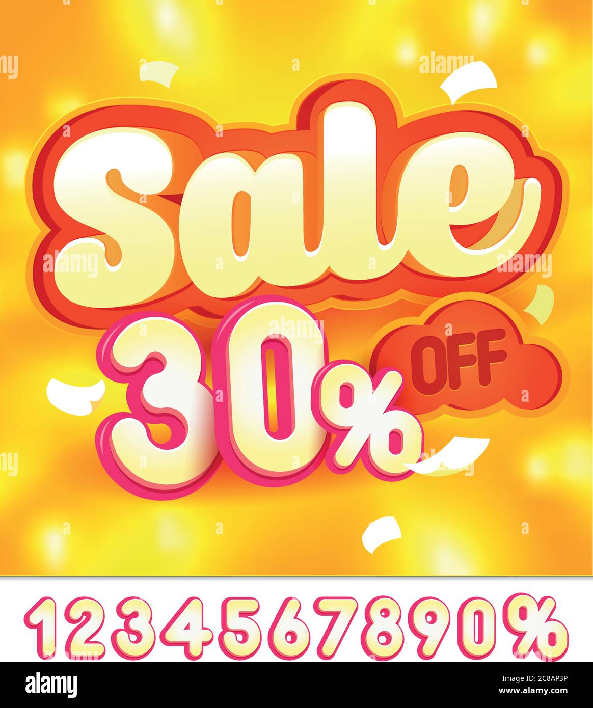 Sale banner design. Orange background. Vector illustration Stock Vector ...