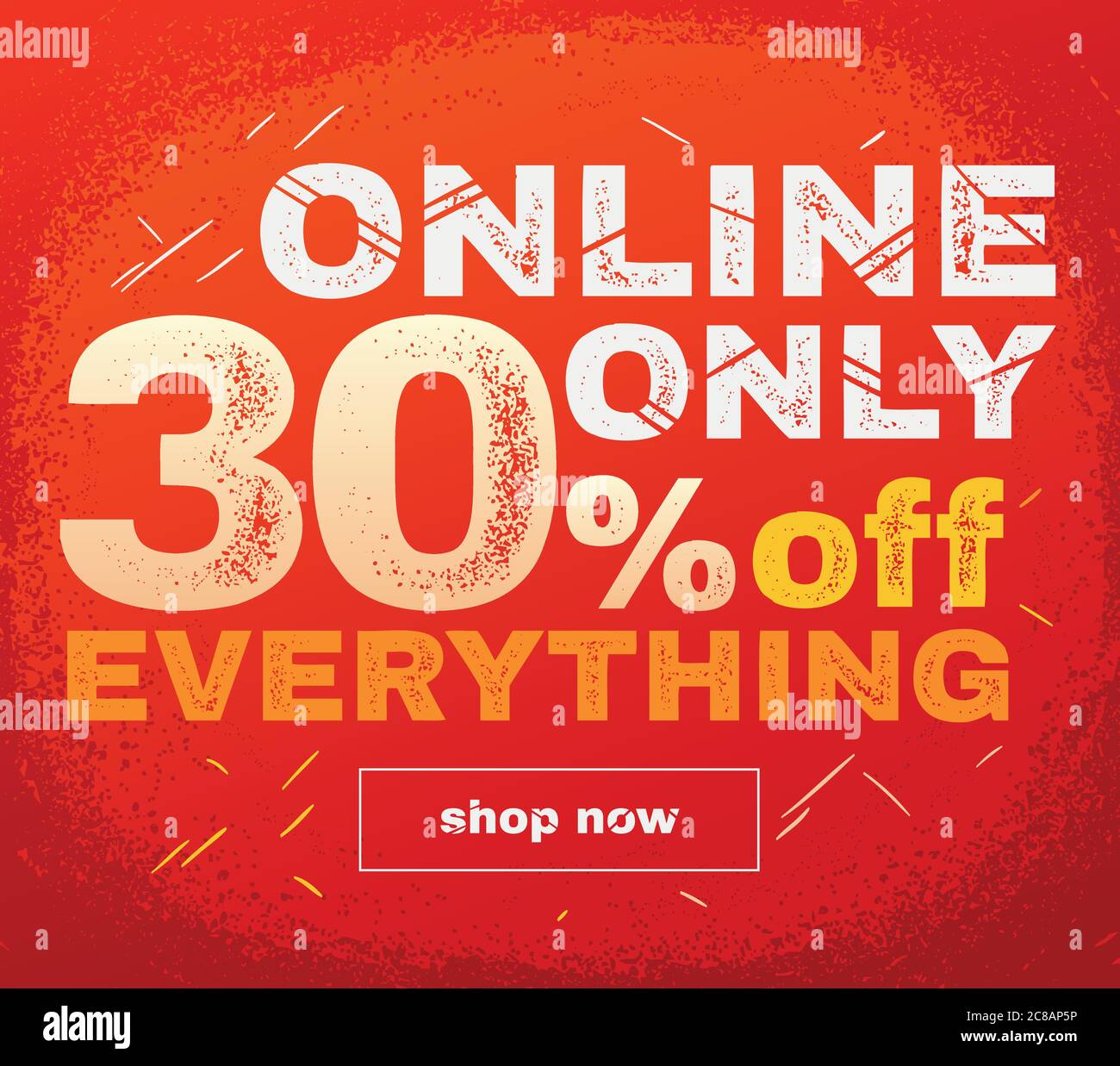 Online only sale banner. Sale and discounts. Vector illustration Stock ...