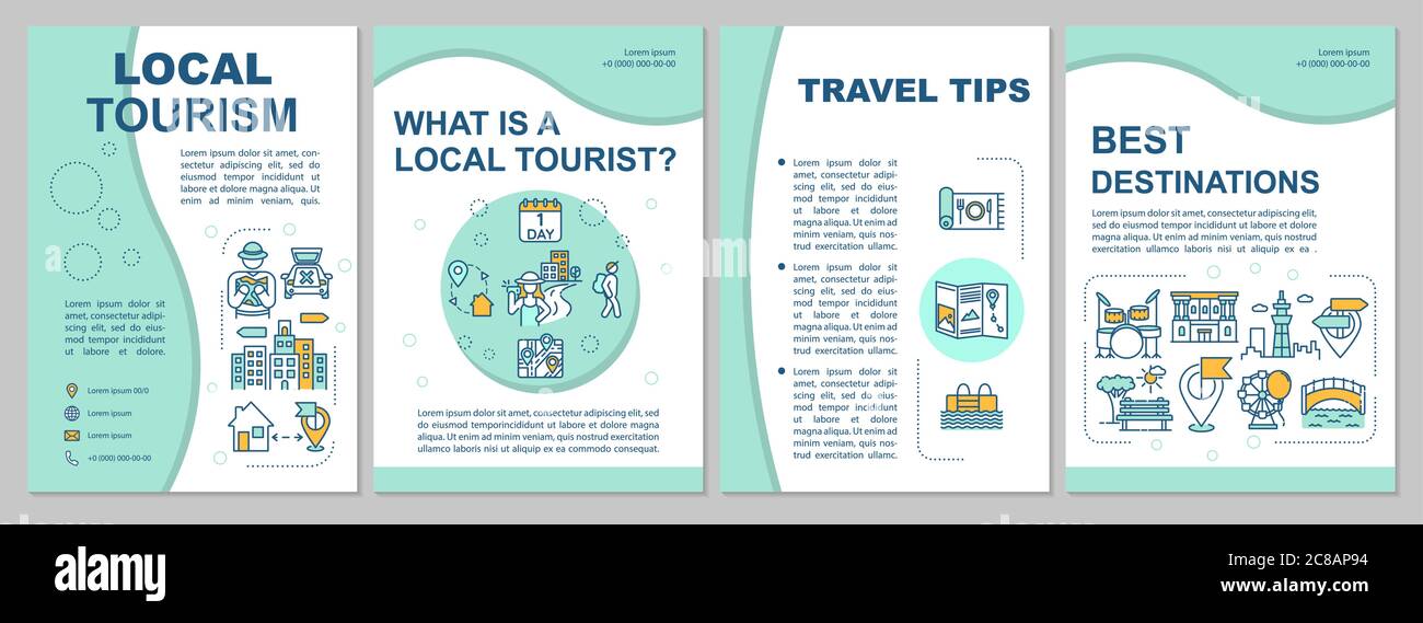 Local tourism brochure template. Sightseeing and ecotourism. Flyer ...
