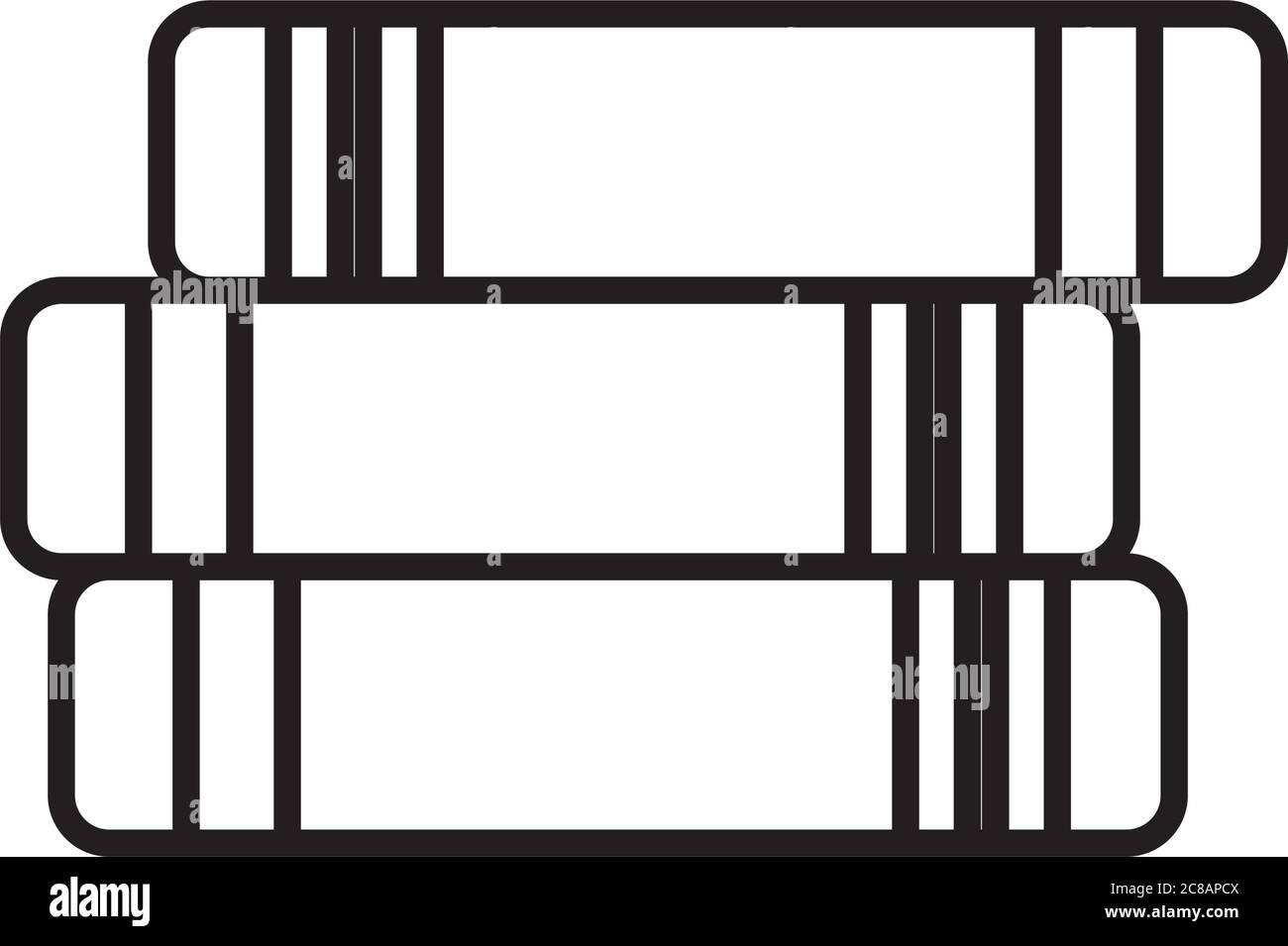 academic books stack icon over white background, line style, vector ...