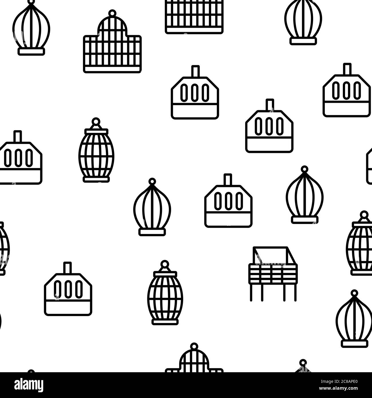 Cage Domestic Animal Vector Seamless Pattern Stock Vector Image & Art ...