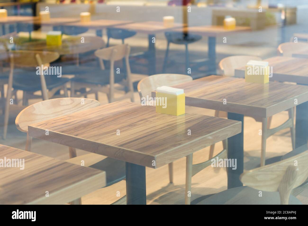 Table and Chair of Coffee Cafe Stock Photo - Alamy