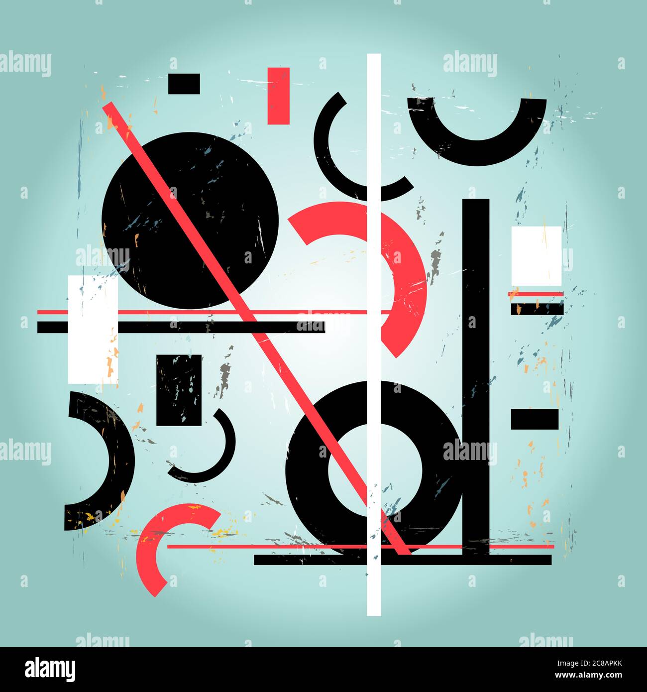 Vector abstract background of various geometric objects. Template for ...