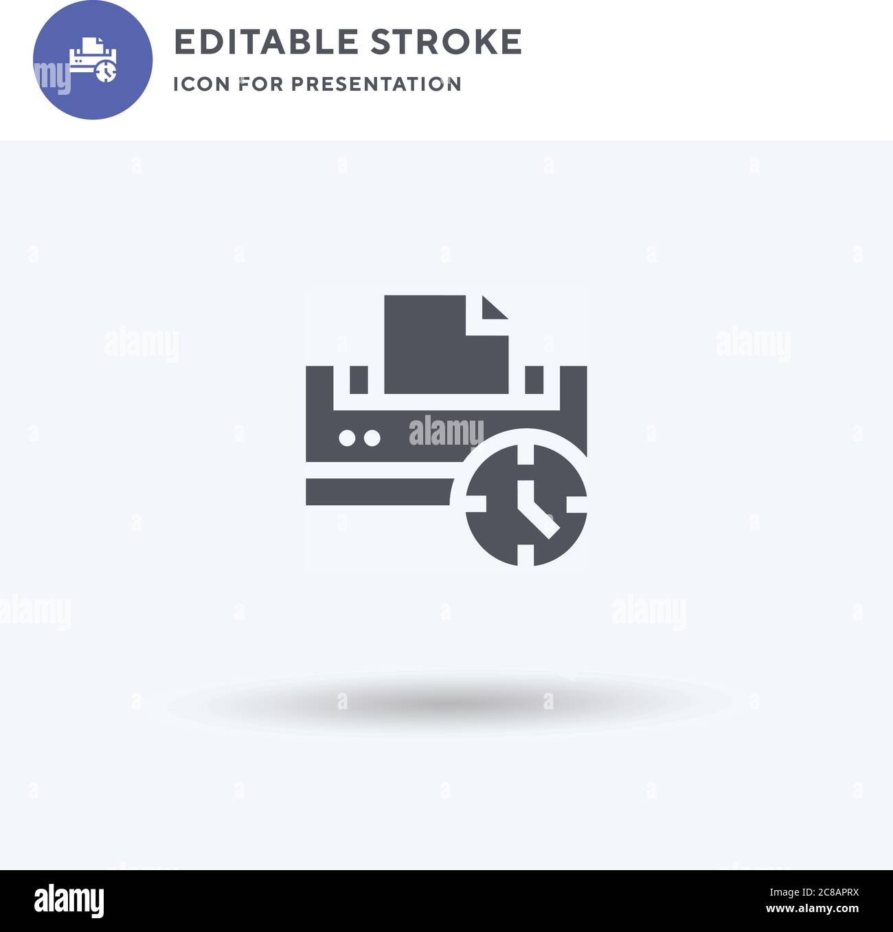 Printer icon vector, filled flat sign, solid pictogram isolated on ...