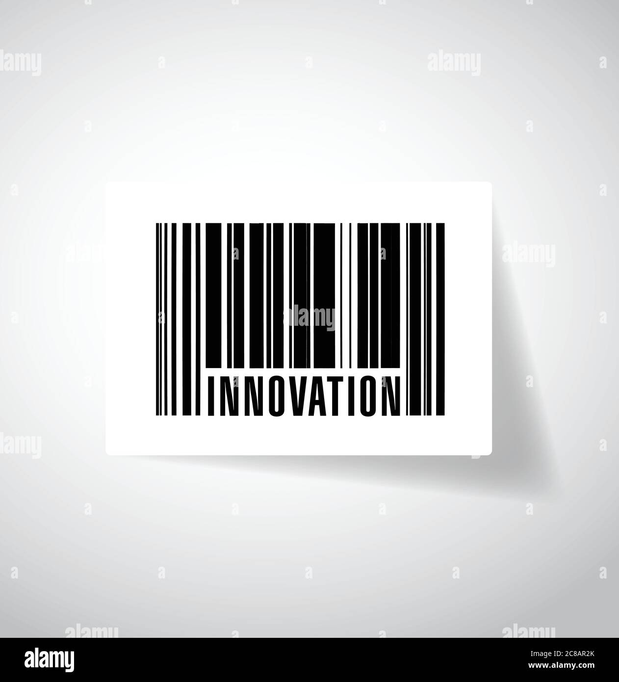 Innovation barcode upc. illustration design graphic over grey Stock ...