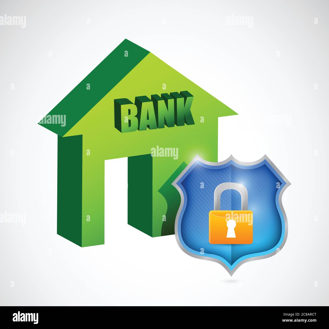 Bank security protection illustration design over a white background ...