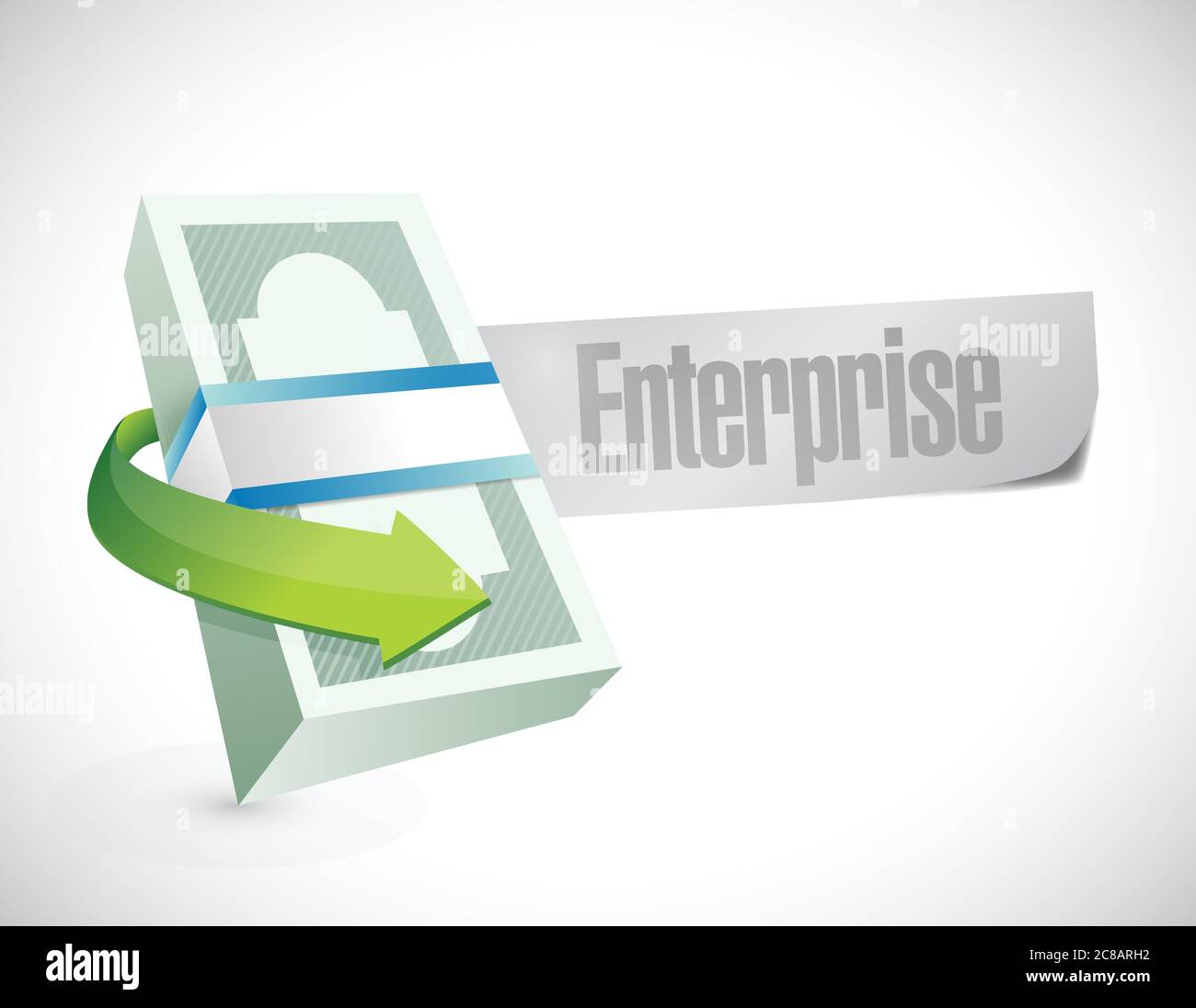 Enterprise business cash sign illustration design over white Stock ...