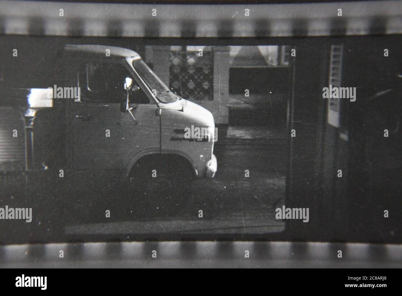 Fine 70s vintage contact print black and white photography of a creepy ...