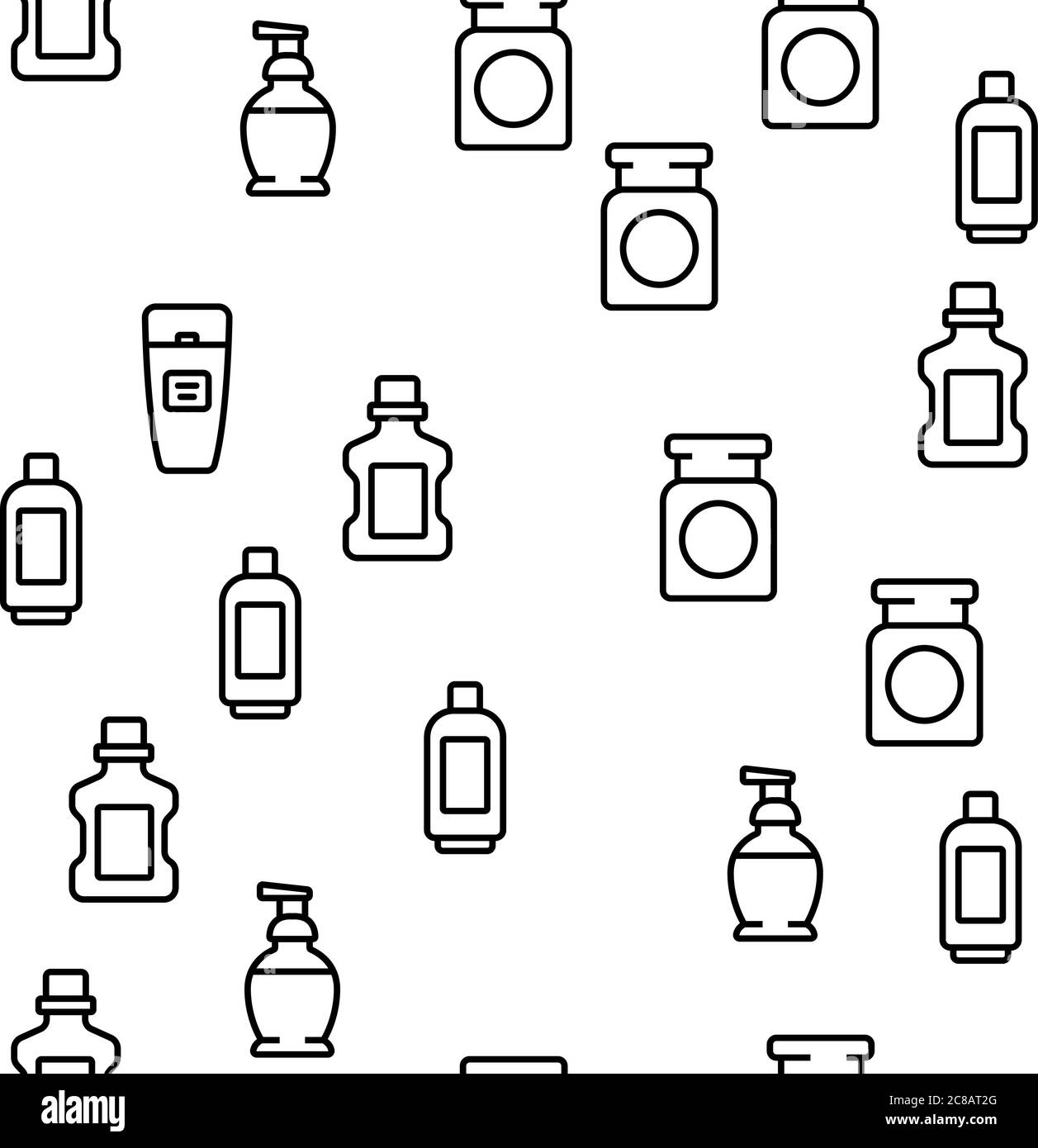 Makeup Remover Lotion Vector Seamless Pattern Stock Vector Image & Art ...