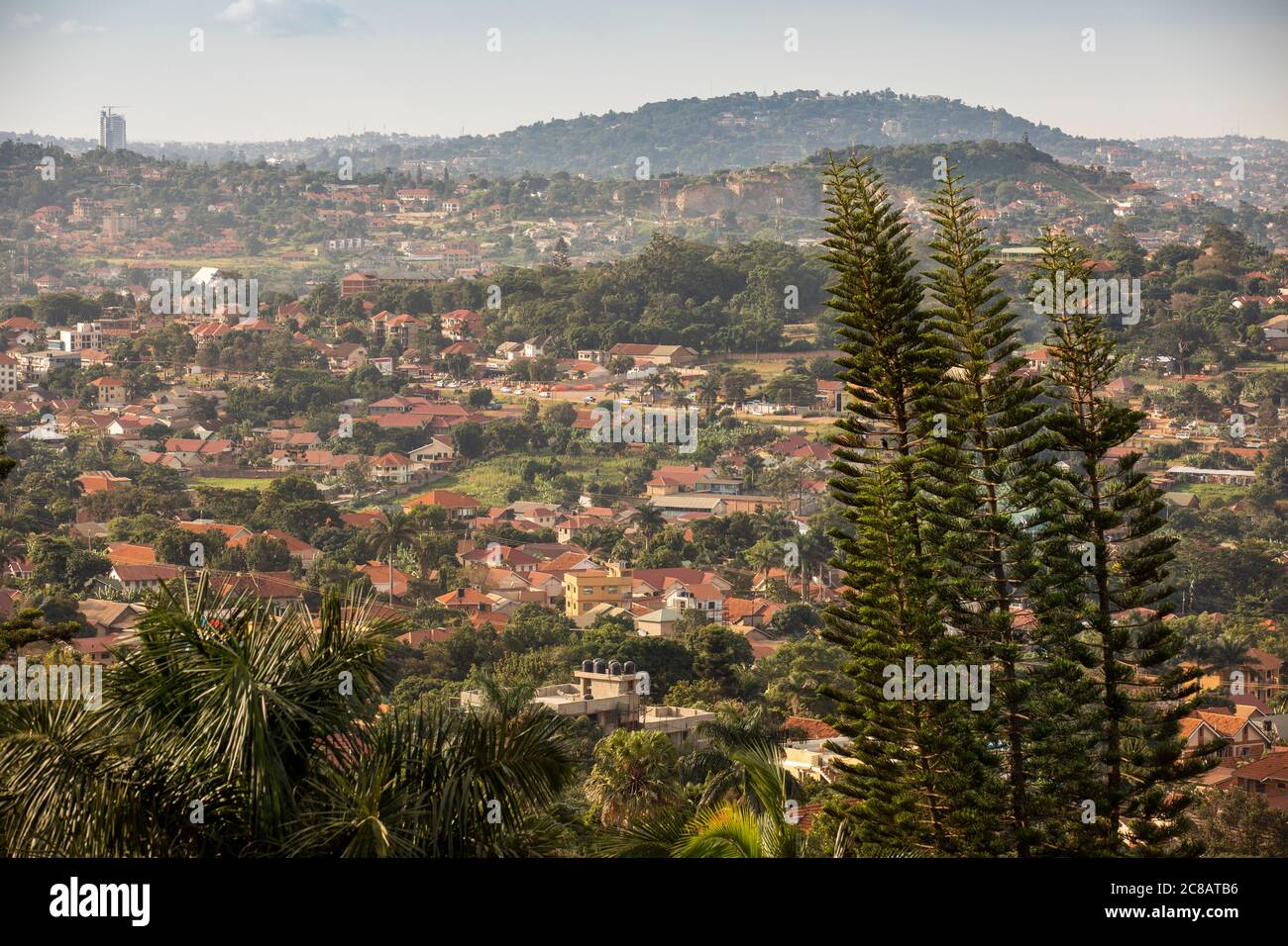 Suburban Kampala, Uganda's capital city, is marked by rolling green ...