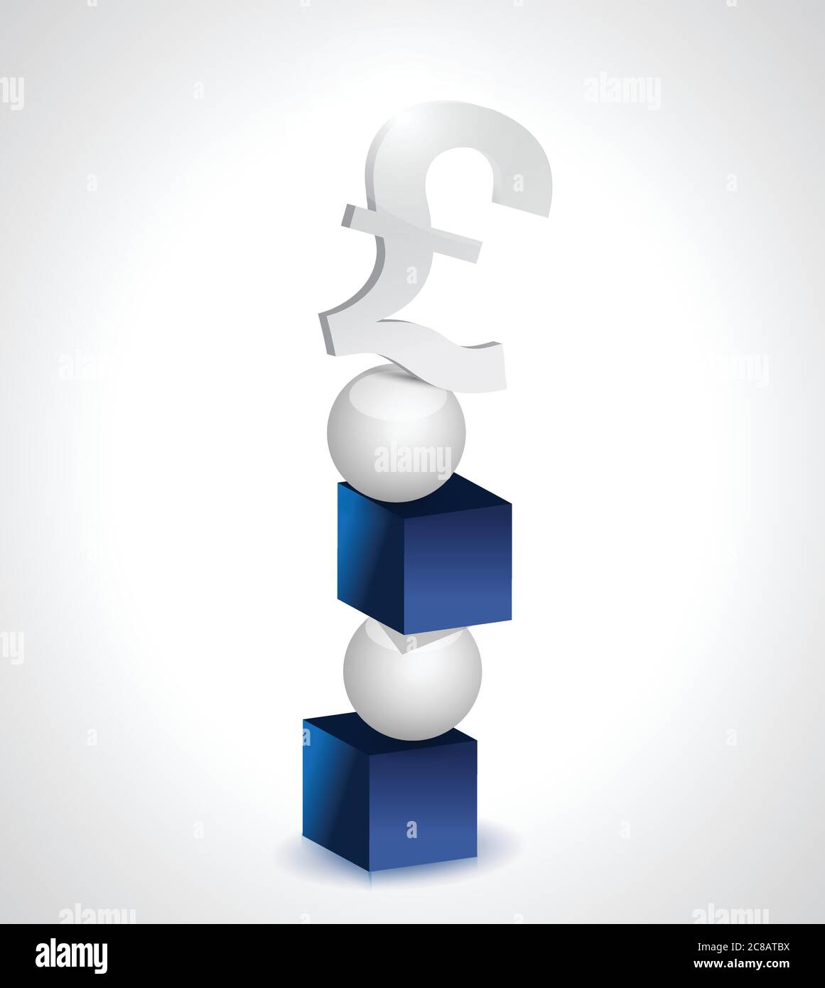 Balance and pound currency illustration design over white Stock Vector ...