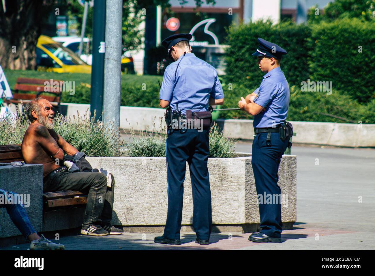 Budapest Hungary july 22, 2020 View of traditional Hungarian police ...