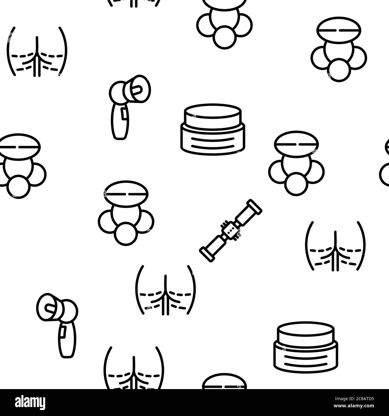 Cellulite Combat Tool Vector Seamless Pattern Stock Vector Image & Art ...