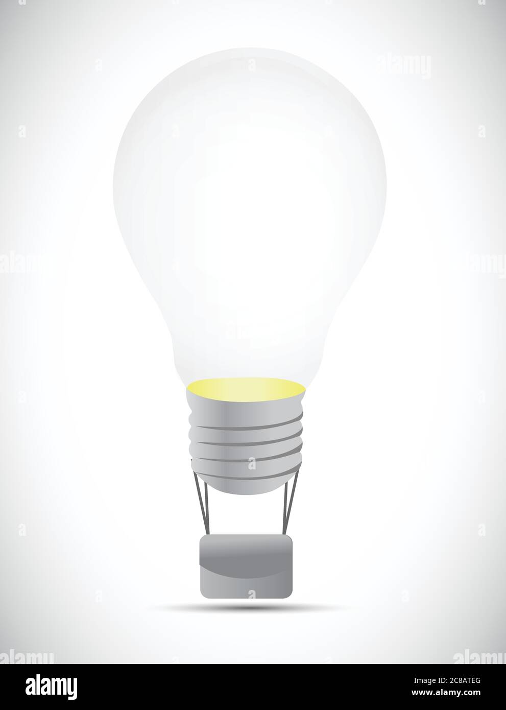 Light bulb balloon illustration design over a white background Stock ...