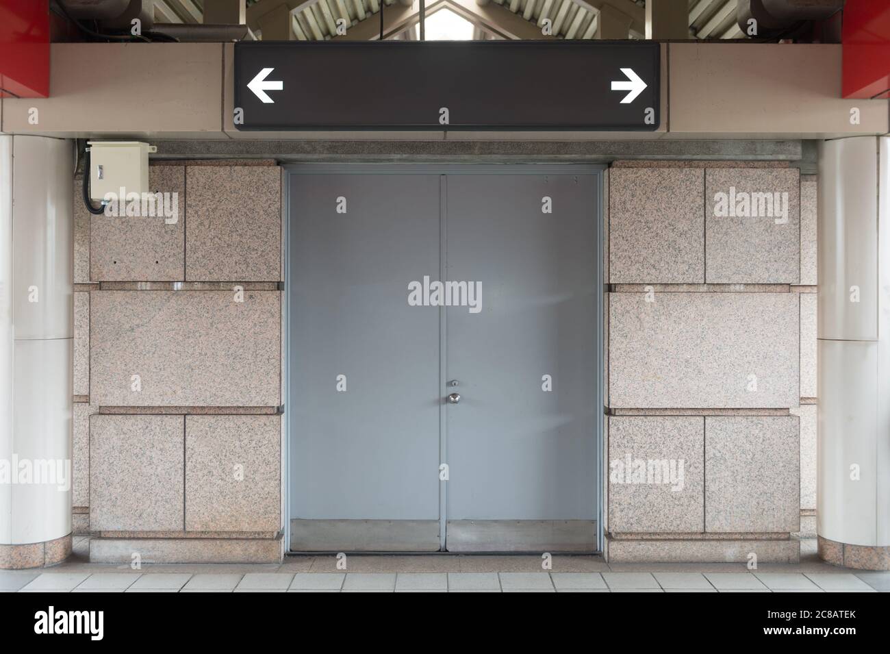 sidewalk by street wall & door Stock Photo - Alamy