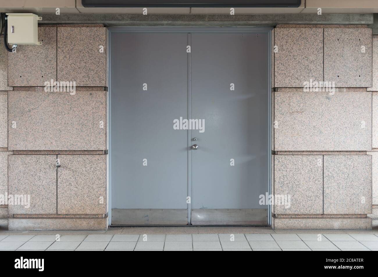 sidewalk by street wall & door Stock Photo - Alamy