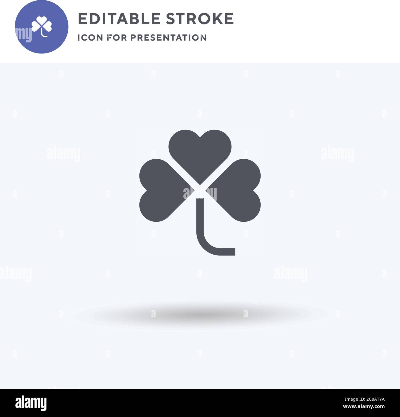 Clover Leaf icon vector, filled flat sign, solid pictogram isolated on ...