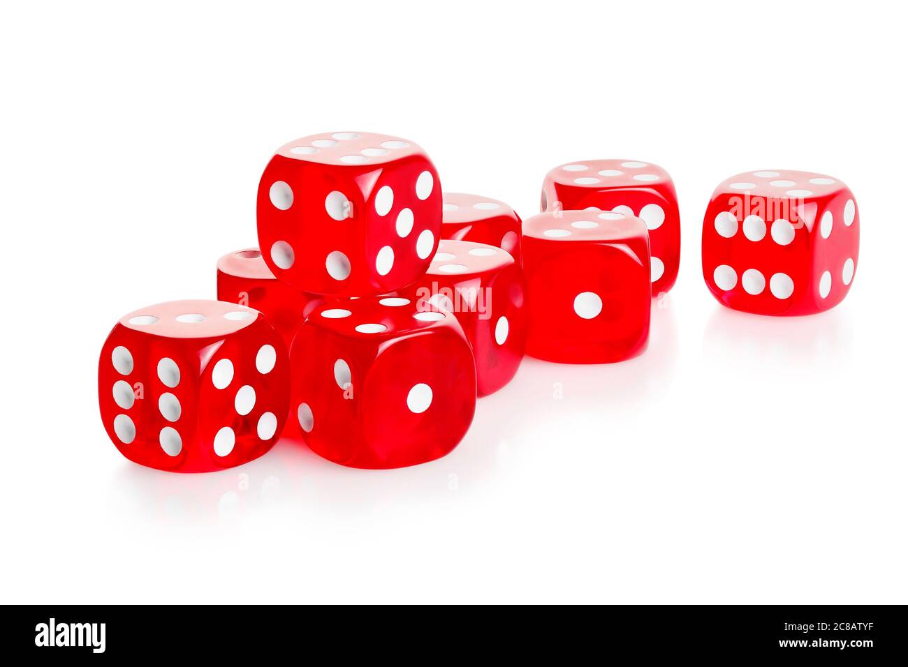Red dices isolated on Cut Out Stock Images & Pictures - Alamy