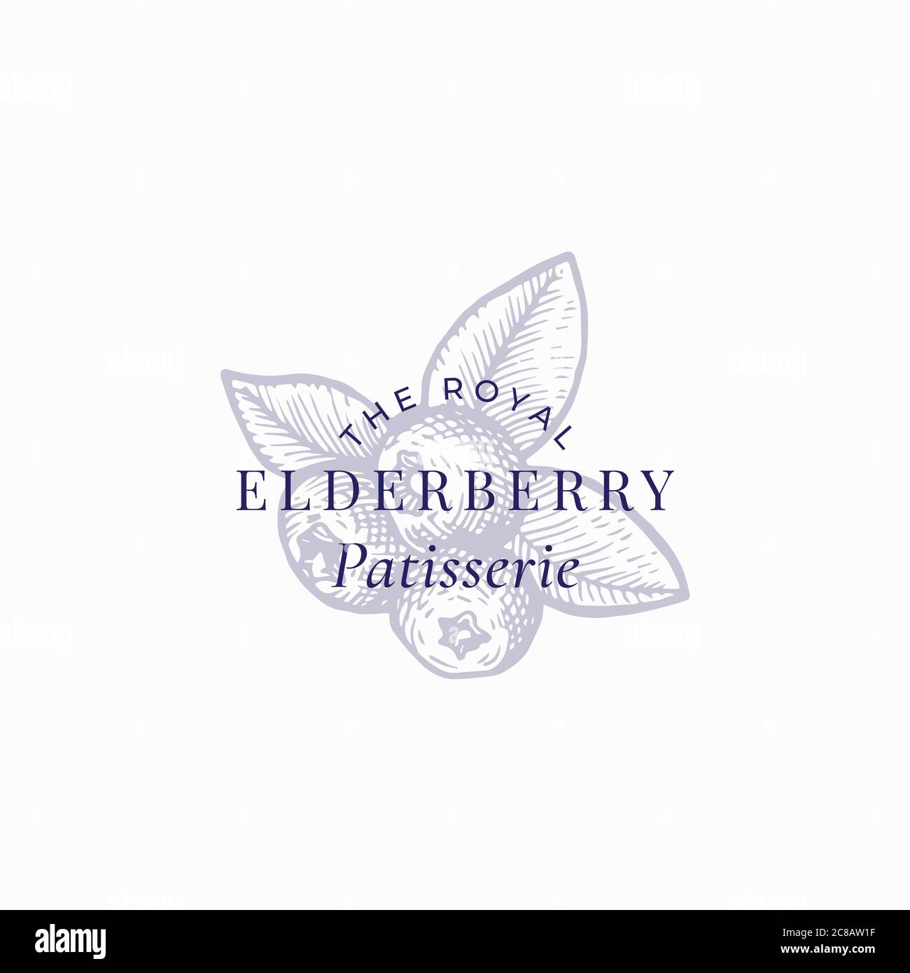 The Royal Elderberry Patisserie Abstract Vector Sign, Symbol or Logo ...