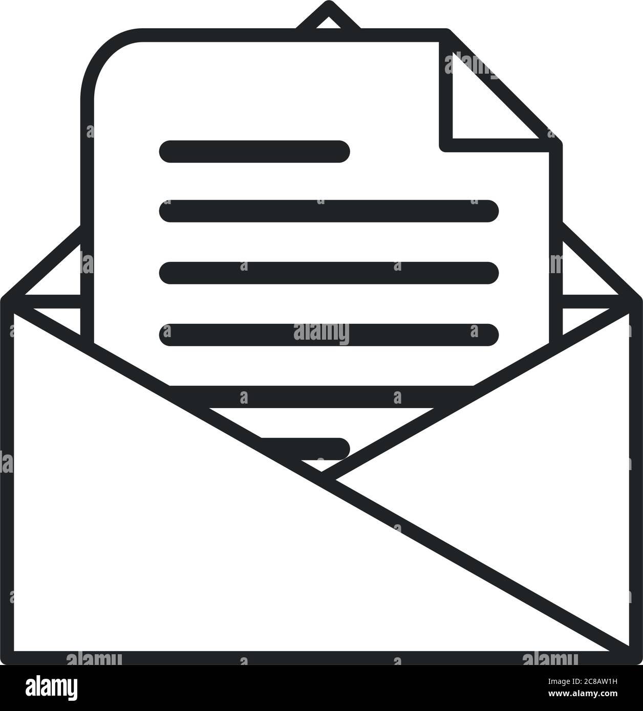 Envelope line style icon design, Message email mail and letter theme ...