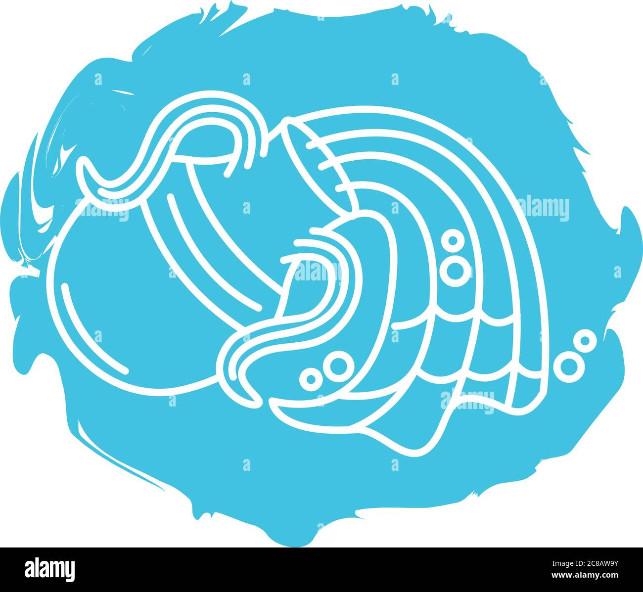 aquarius zodiac sign block style icon vector illustration design Stock ...