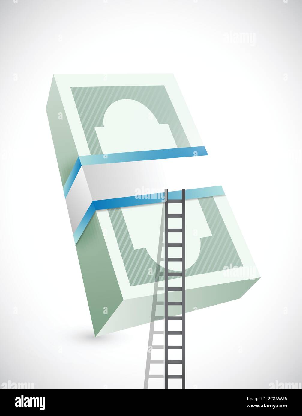 Vertical stack of dollar bills Stock Vector Images - Alamy