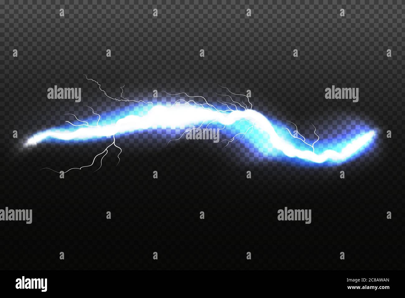 Sparkling lightning on black background Magic and bright lighting ...