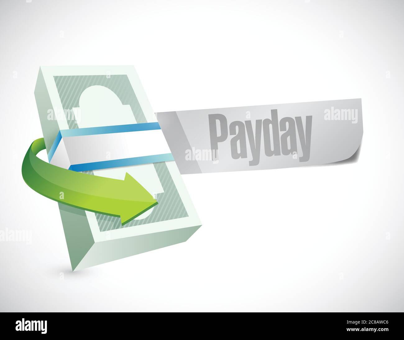 Payday stack of money illustration design over a white background Stock ...