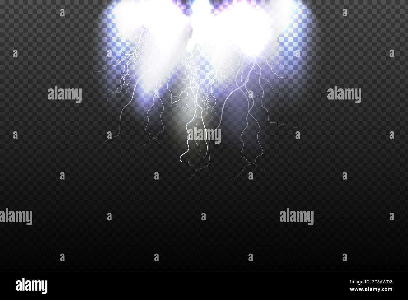 Sparkling lightning on black background Magic and bright lighting ...