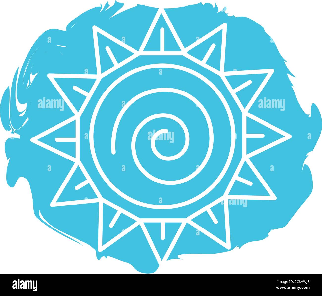 sun zodiac symbol block style icon vector illustration design Stock ...