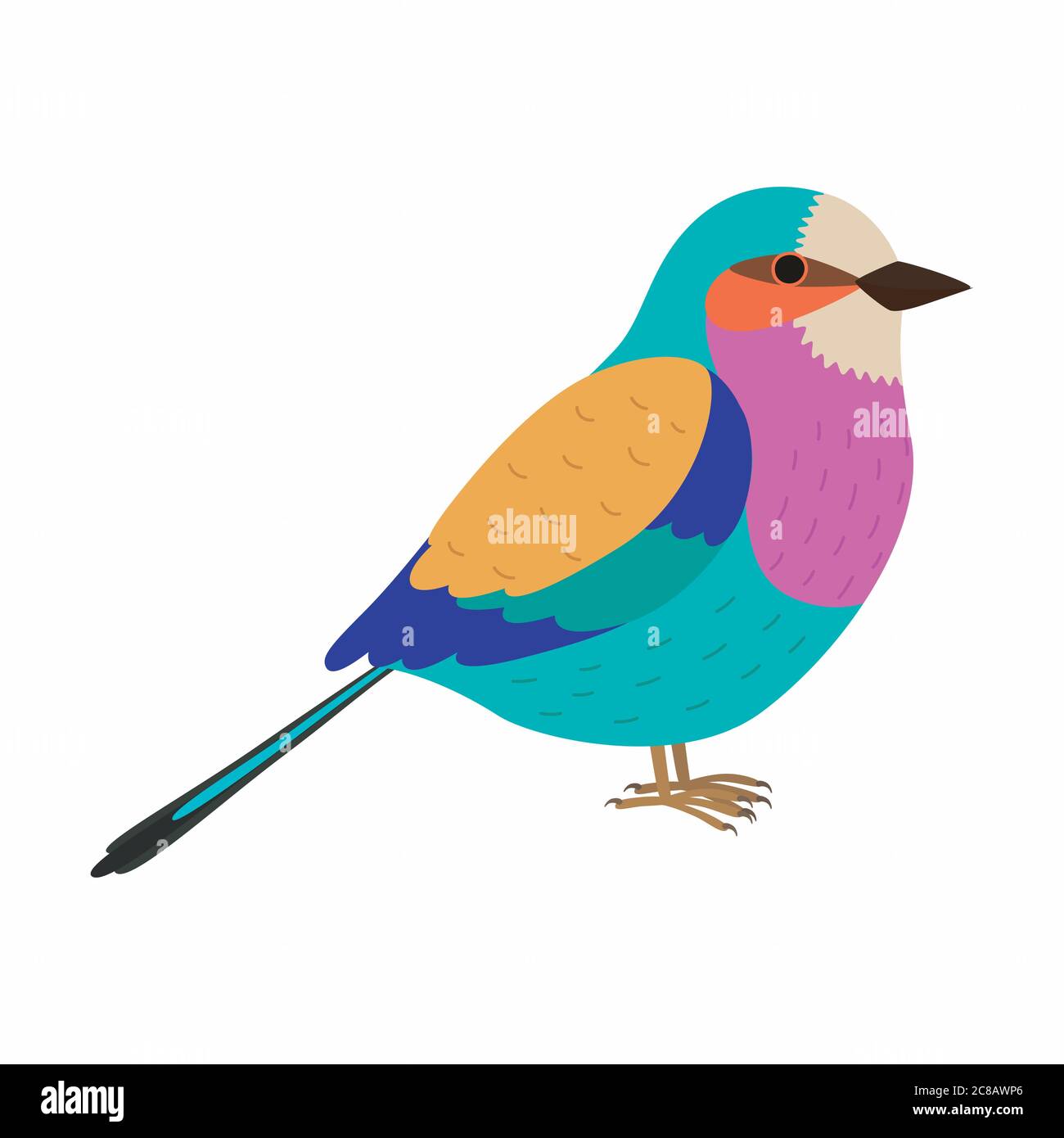 Bird lilac breasted roller Stock Vector Images - Alamy