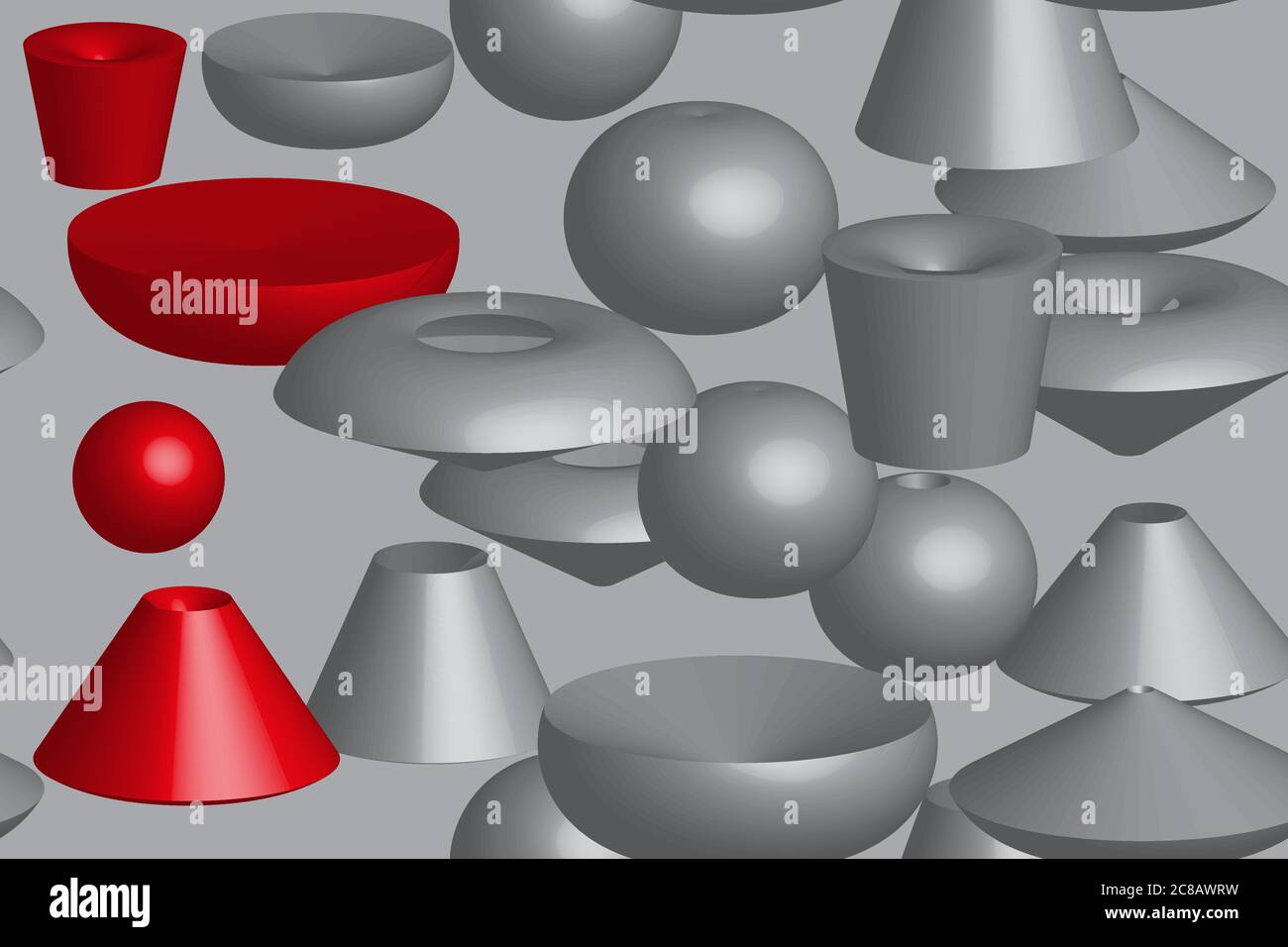 Abstract Color Volume Shapes 3D Seamless Illustration Stock Vector ...