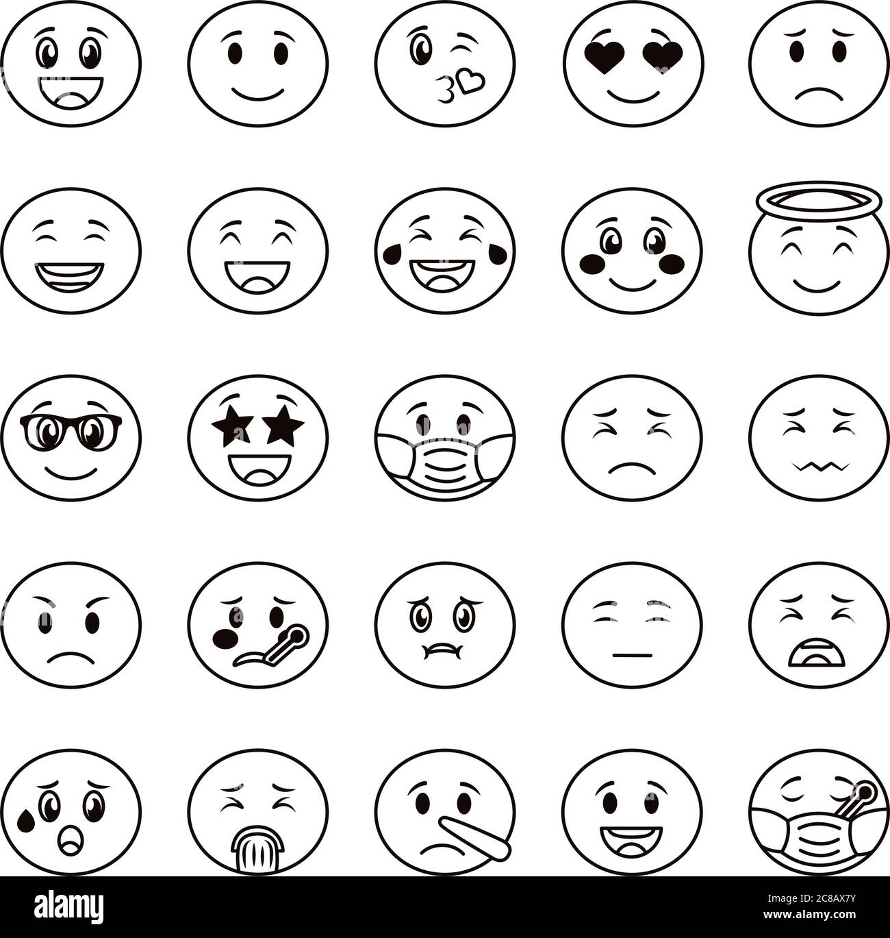 Various reactions Stock Vector Images - Alamy