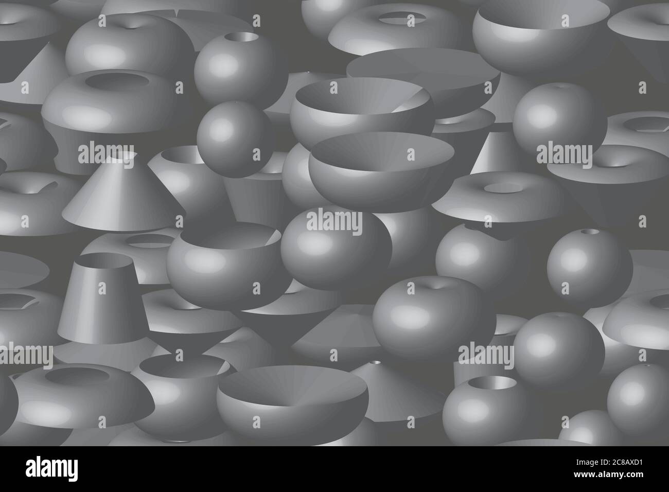 Abstract Color Volume Shapes 3D Seamless Illustration Stock Vector ...