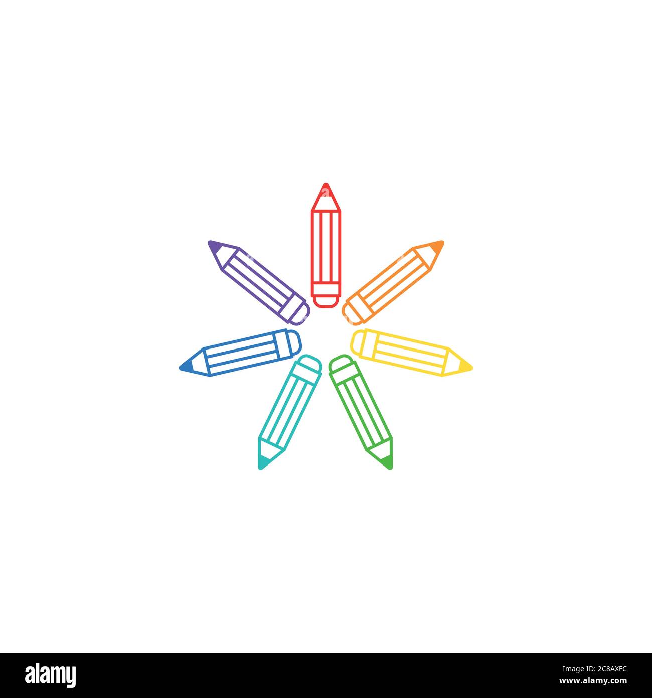 Rainbow start Stock Vector Images - Alamy