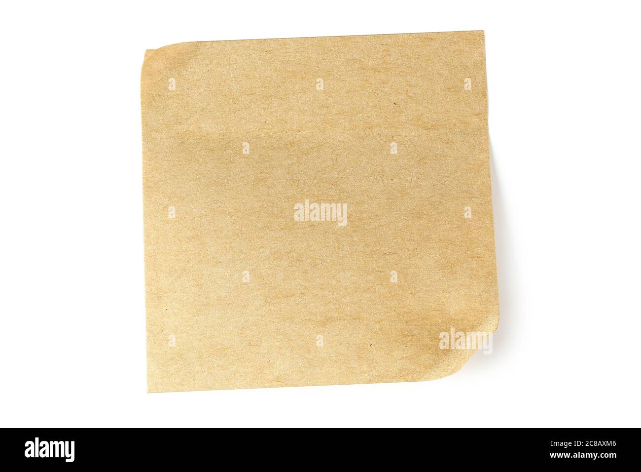 blank paper note on white, detailed paper texture for messages or ...