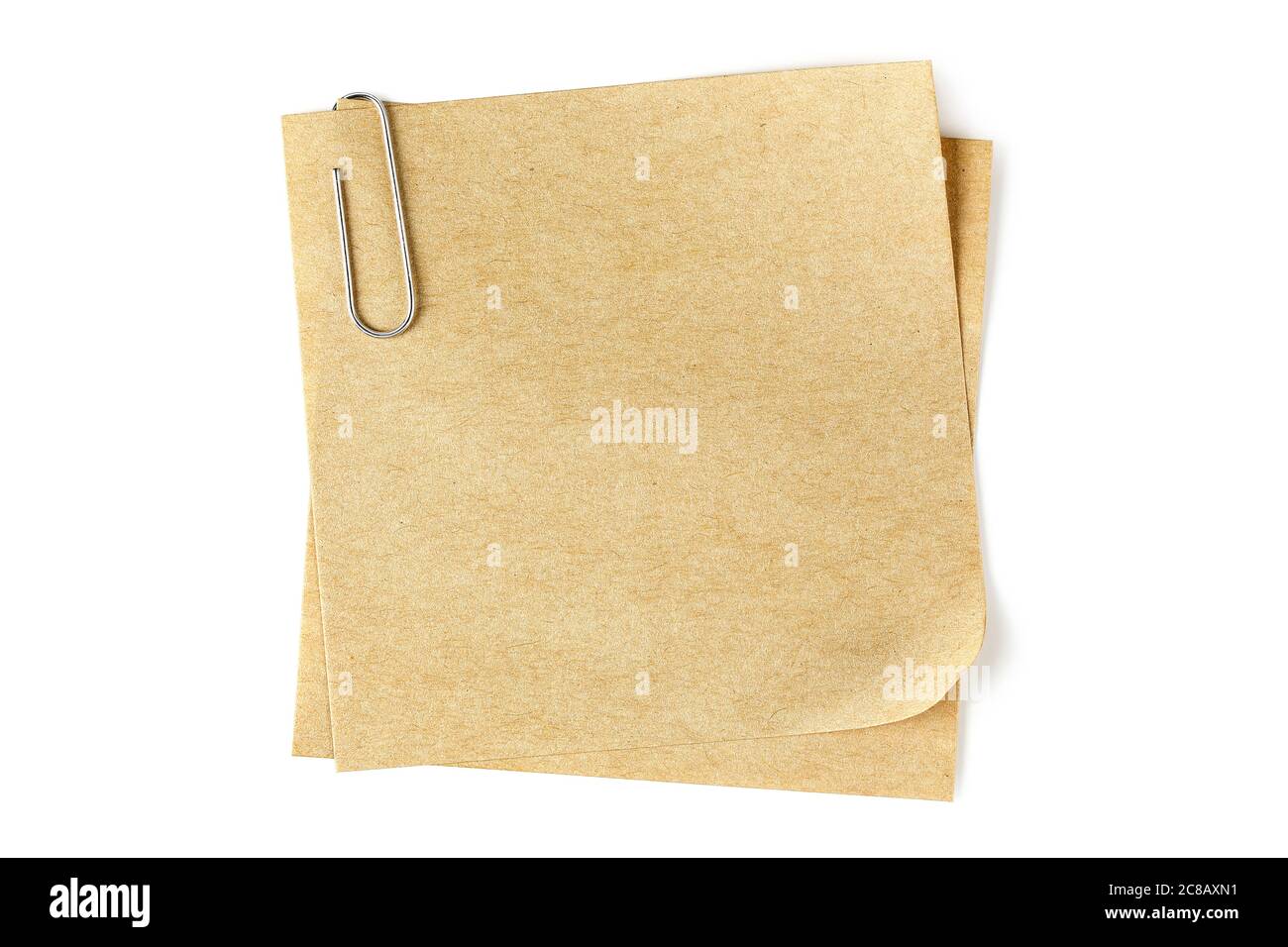 blank paper note on white, detailed paper texture for messages or ...